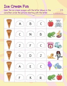 Ice Cream Letter Fun: Learn the Alphabet with a Smile